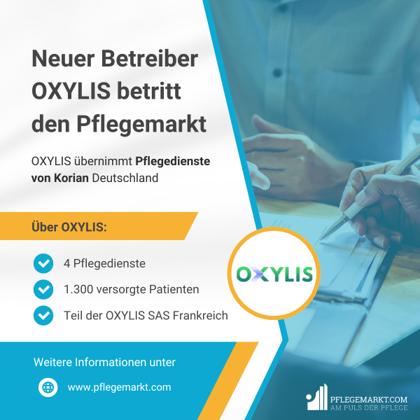 OXYLIS übernimmt 4 Pflegedienste von Korian